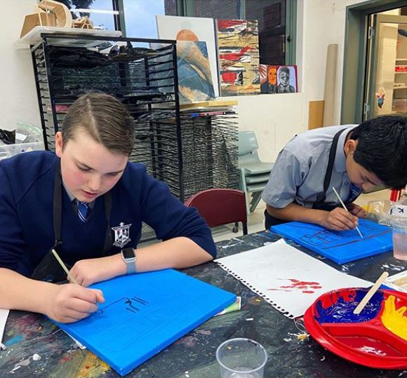 Year 7 Art Class Practical Learning St Dominic s College Penrith