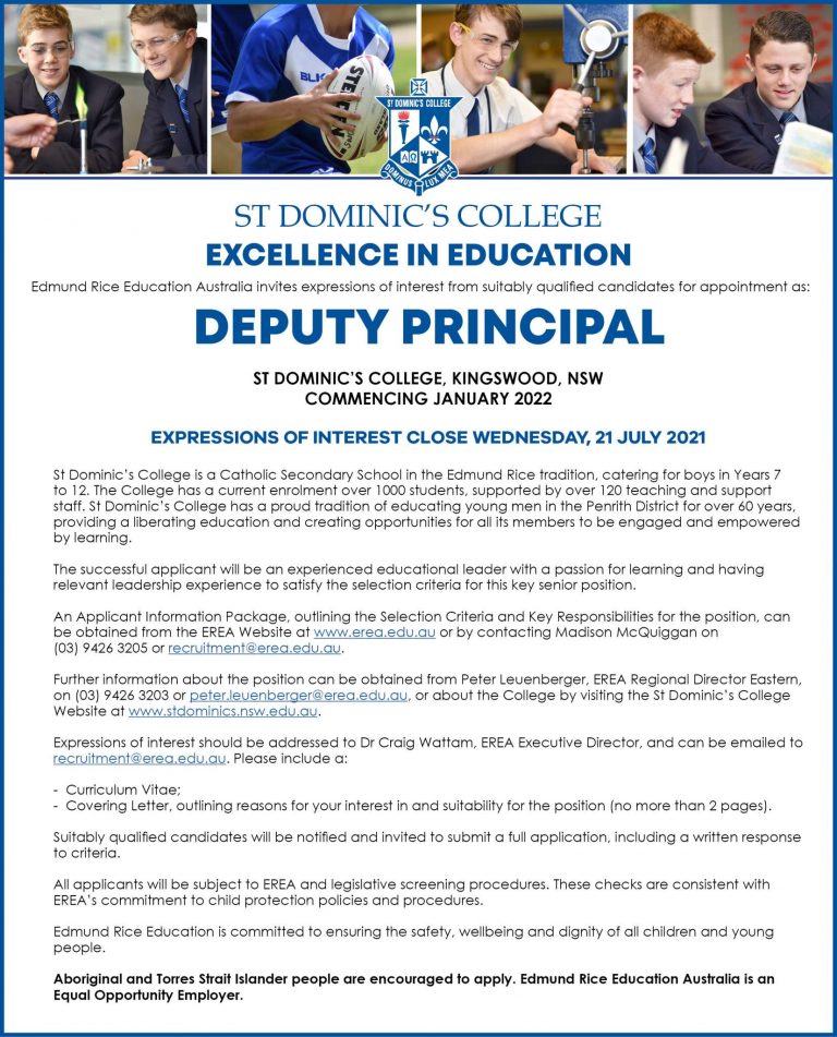 Expressions of Interest - Deputy Principal Position